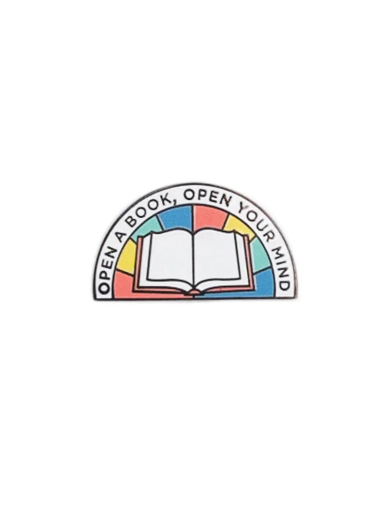 Open a Book, Open Your Mind Enamel Pin – The Library Marketplace