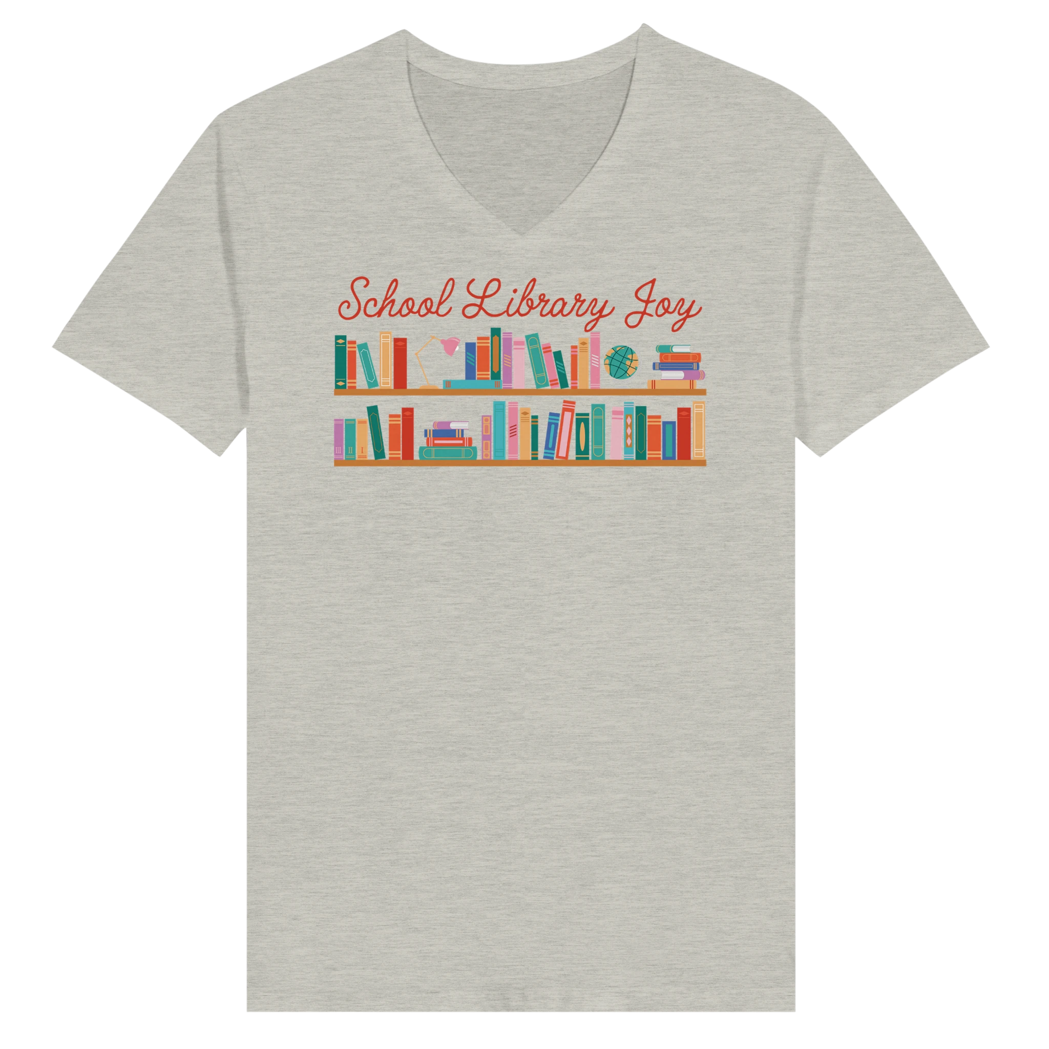 School Library Joy V-Neck T-Shirt – The Library Marketplace
